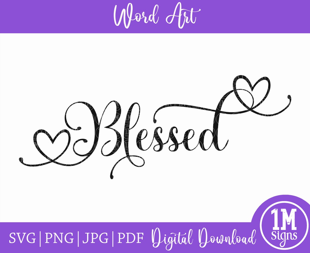 Blessed Heart Svg: Religious Wall Art, Christian Gift (digital Download ...