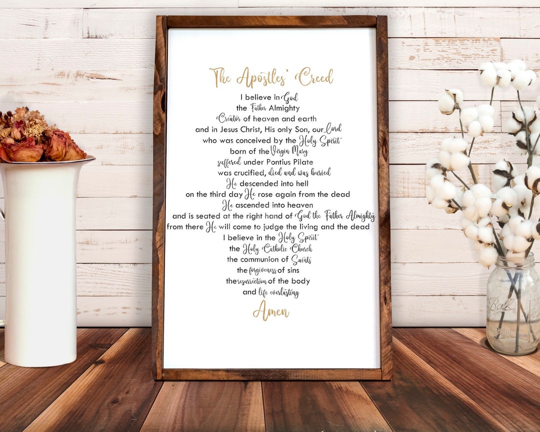 The Apostles' Creed SVG PNG JPG Pdf, Silhouette, Cricut, Religious Svg ...