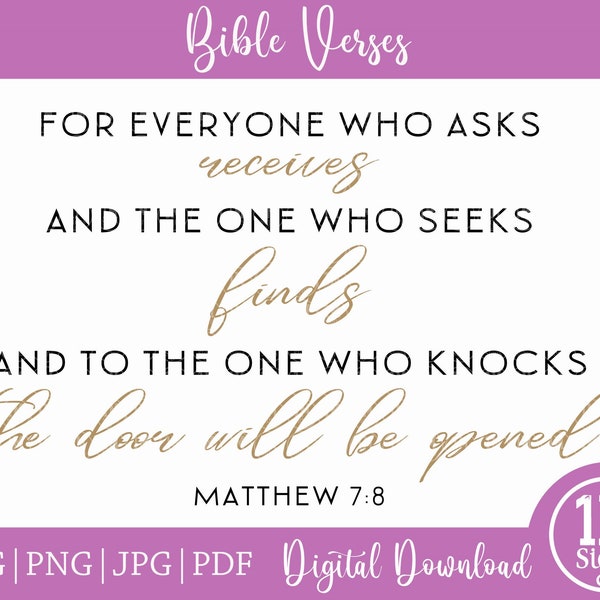 Matthew 7 7 - Etsy