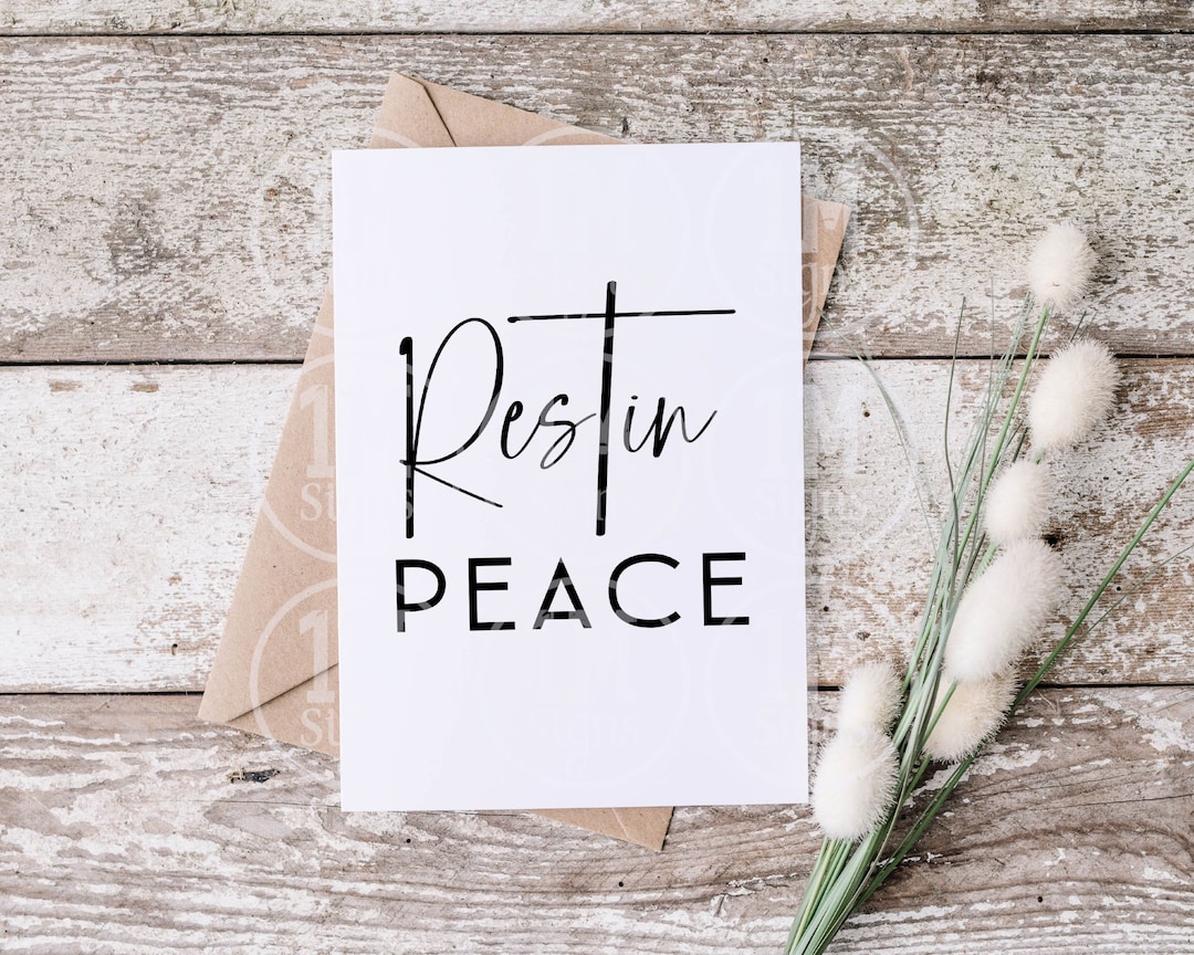 Rest in Peace SVG Printable Sign, Memorial Sign, in Loving Memory PNG ...