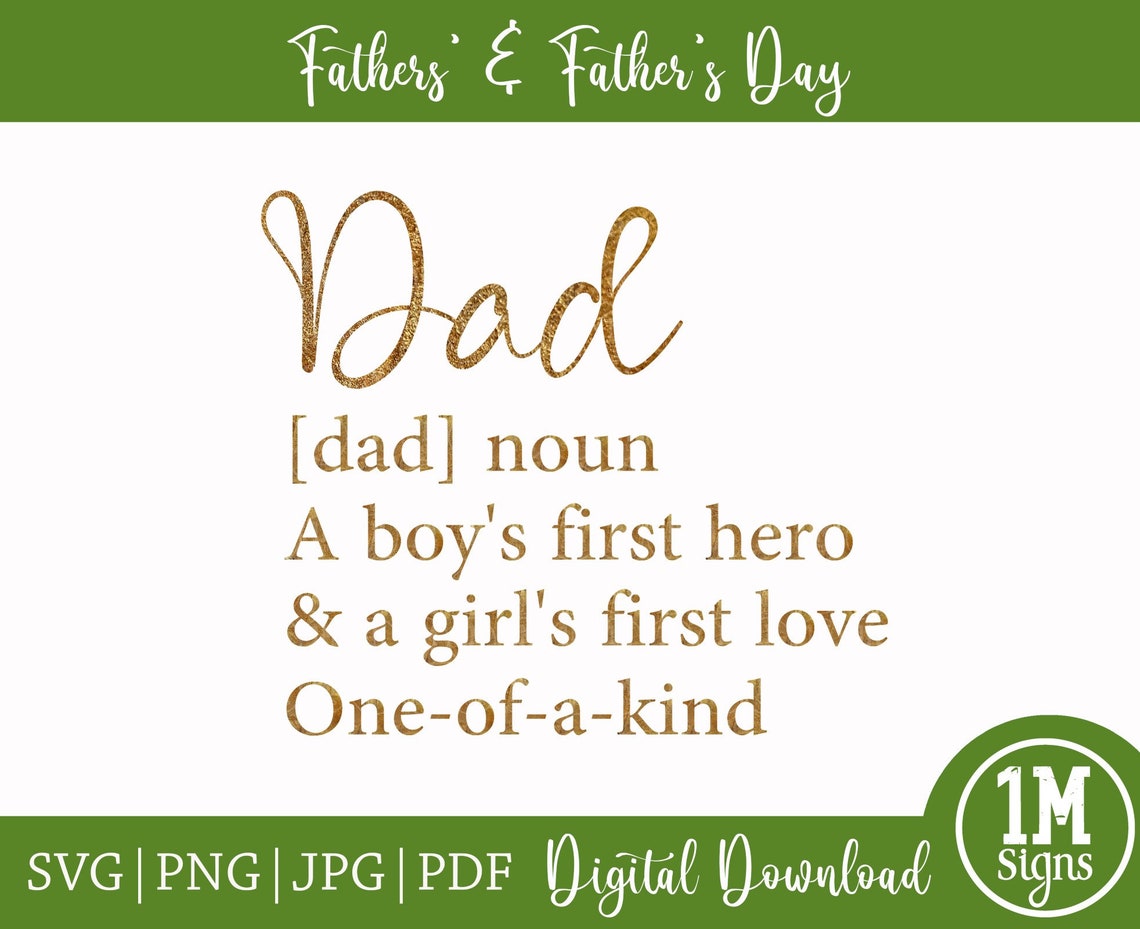 Definición de papá SVG papá PNG Día del padre papá SVG - Etsy México