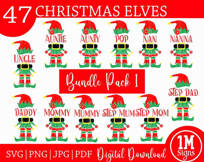 Elf Silhouette SVG, Svg, Dxf, Cricut, Silhouette Cut File, Instant ...