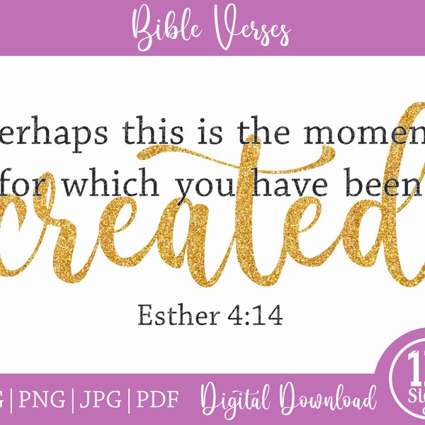 Esther 4 14 Svg - Etsy