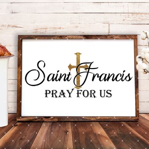 Pray for Us SVG Bundle, Catholic Saints Quote Design, Christian Digital ...