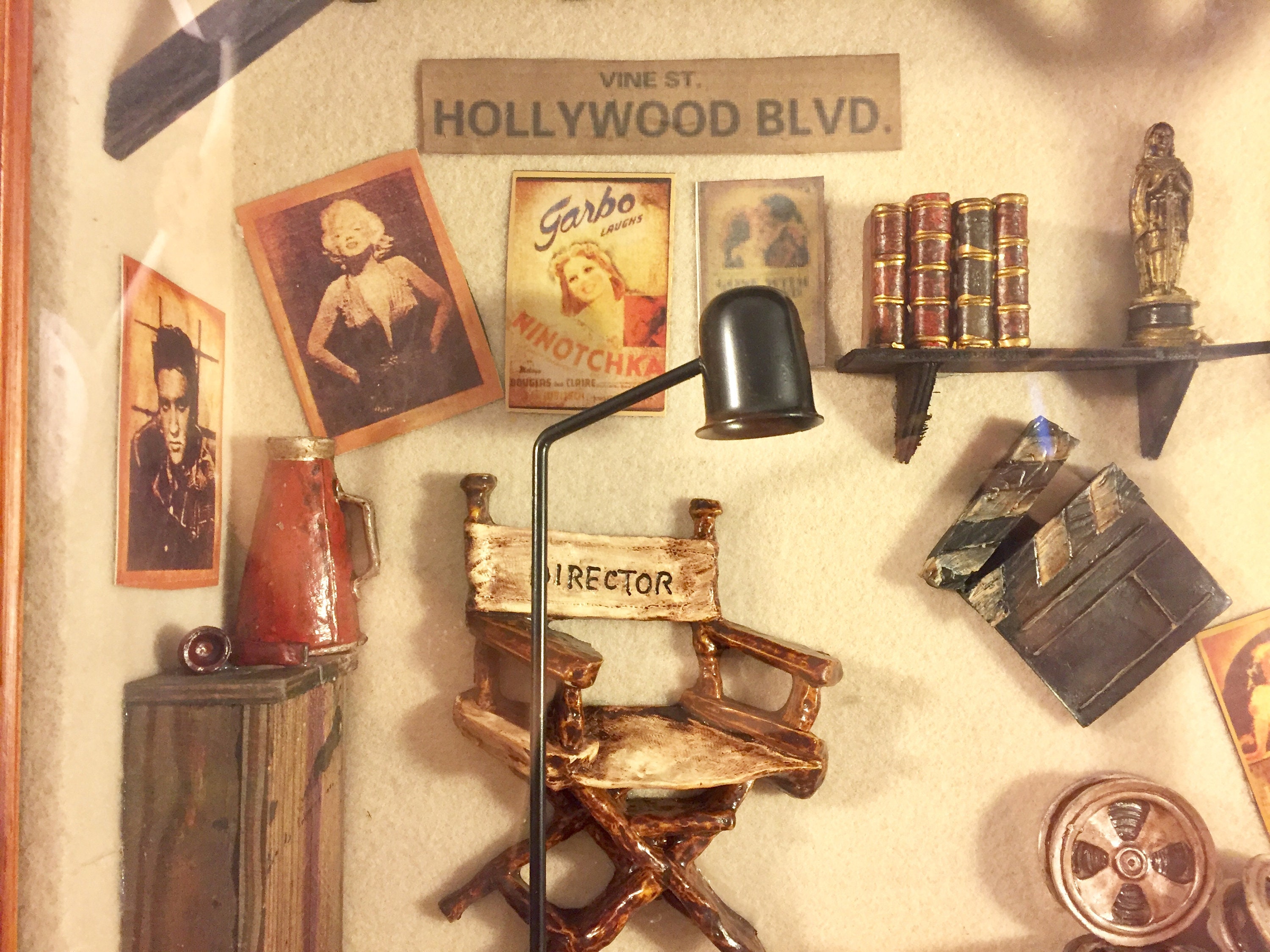 Hollywood Movie Studio Diorama Shadow Box Frame Elvis, Garbo, Monroe - Etsy