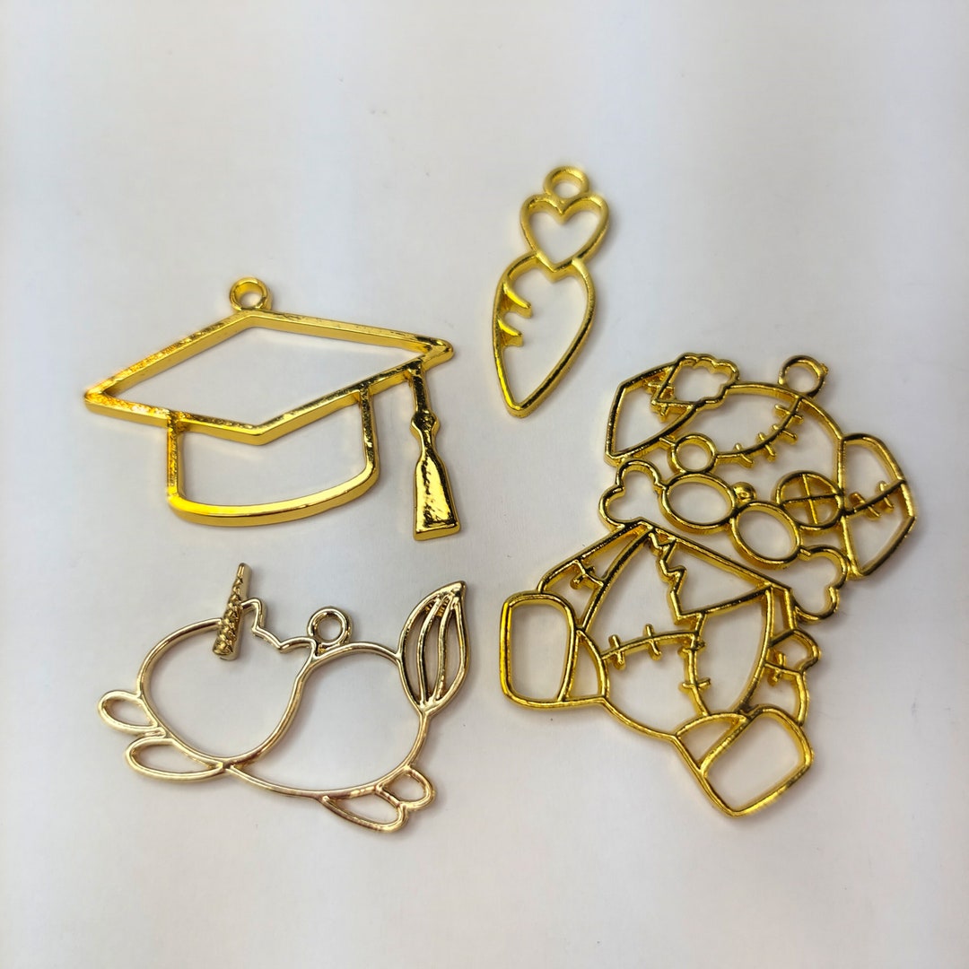 Open Bezels Unicorn, Graduation Cap, Teddy, Carrot - Etsy