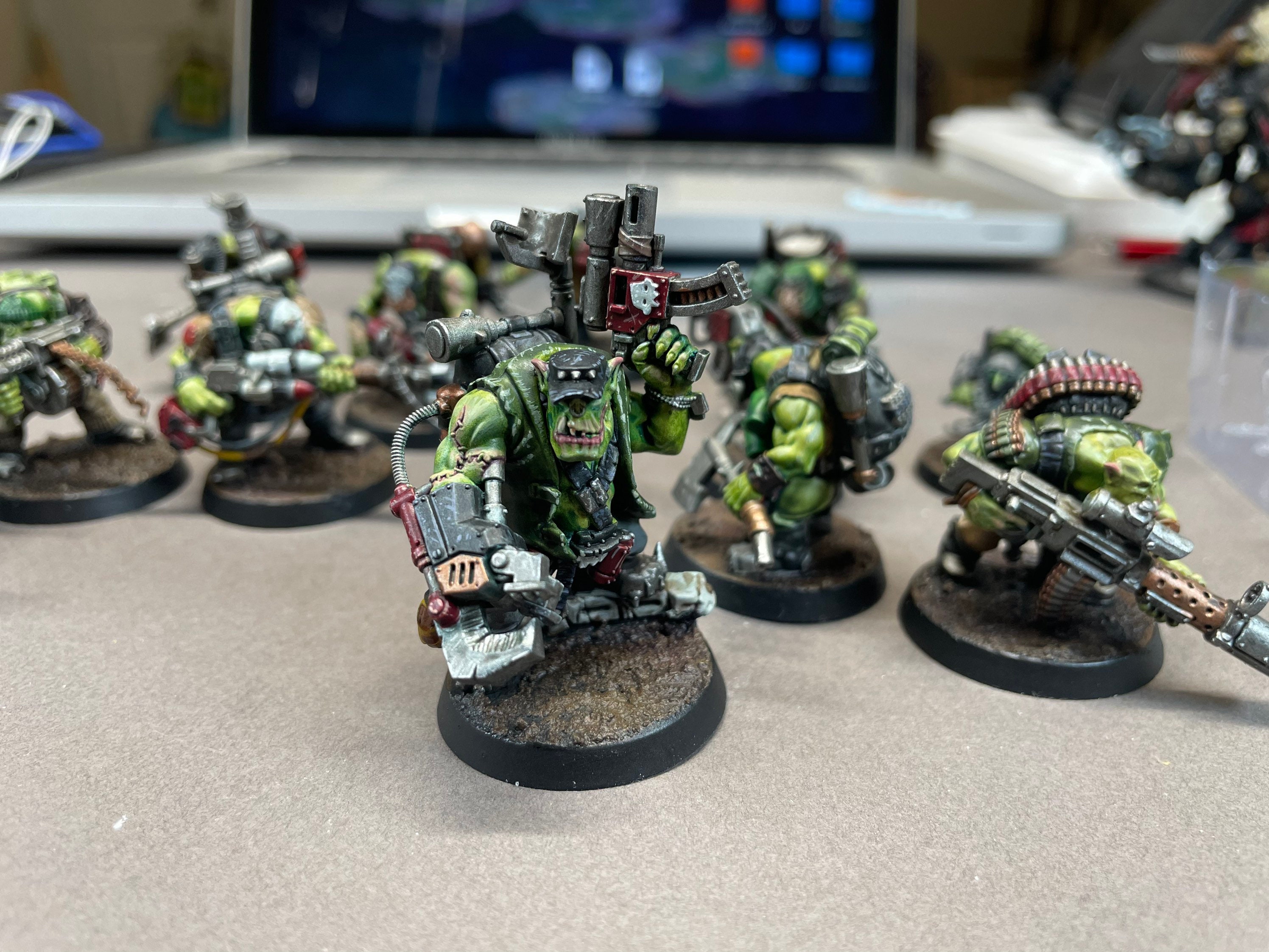 Games workshop geschilderd Ork Kill Team: Kommandos - Etsy België