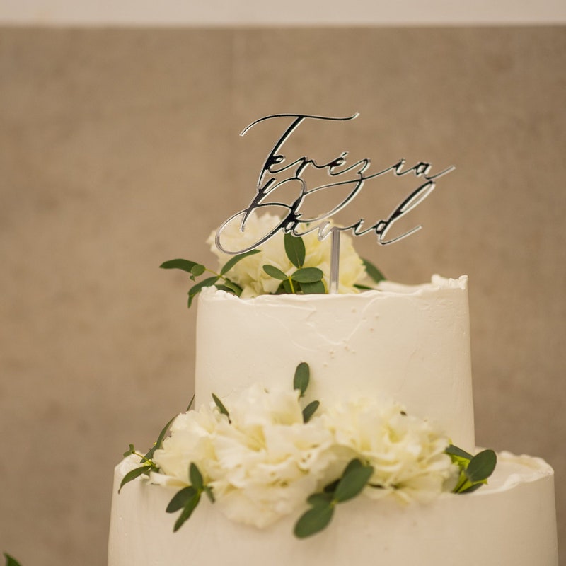 Silver Cake Topper - Etsy