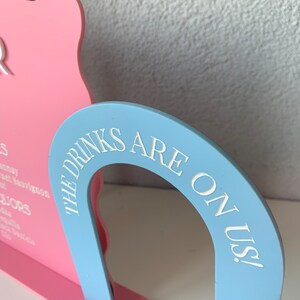 Personalized Wavy Acrylic Bar Menu Sign, Drink Menu Signage for Event ...