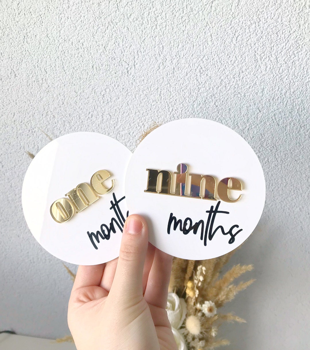 Baby Acrylic Arch Milestones, Gold Milestones, Acrylic Boho Baby ...