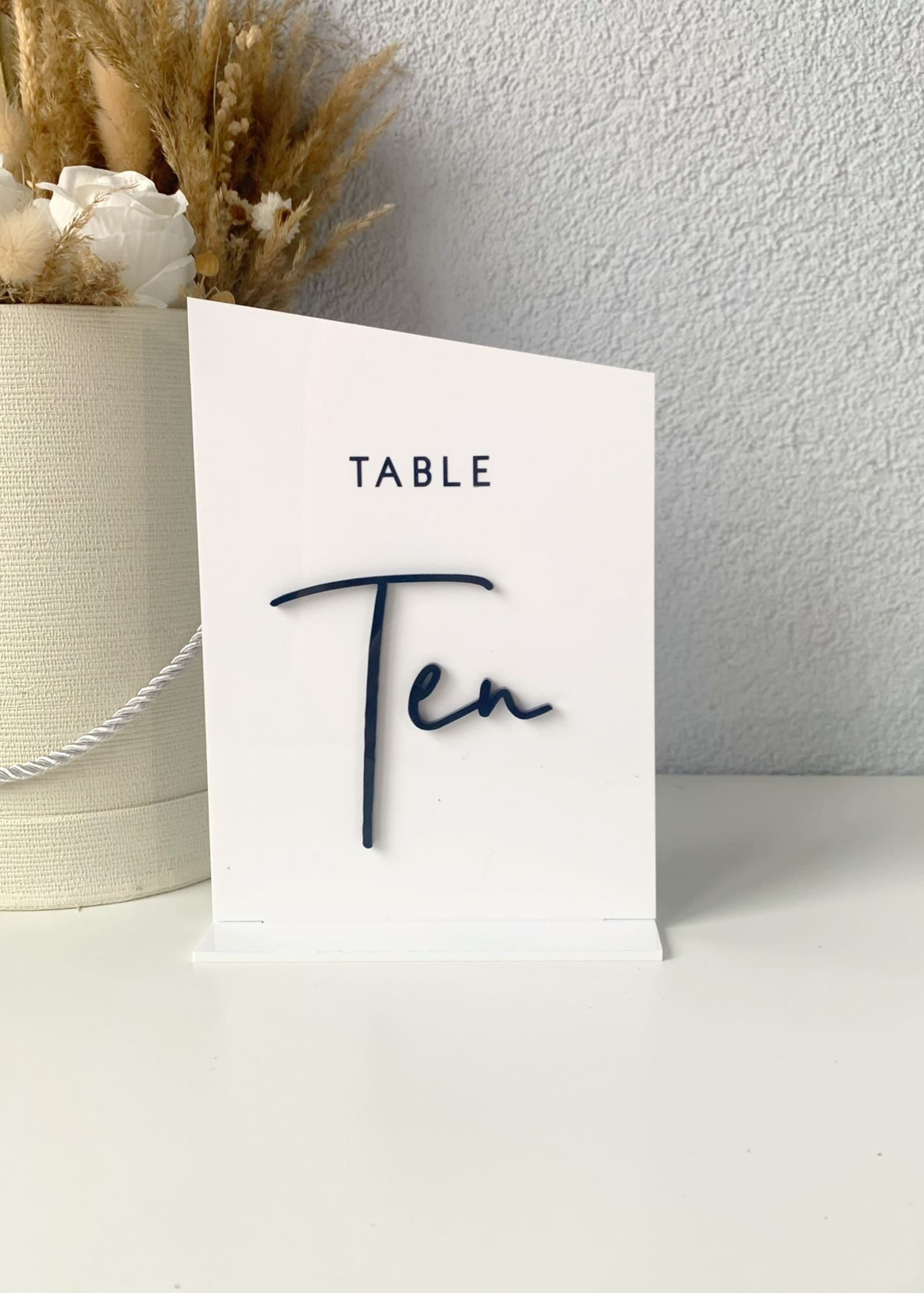 Modern Wedding Table Numbers, Slanted Black and White Table Numbers ...
