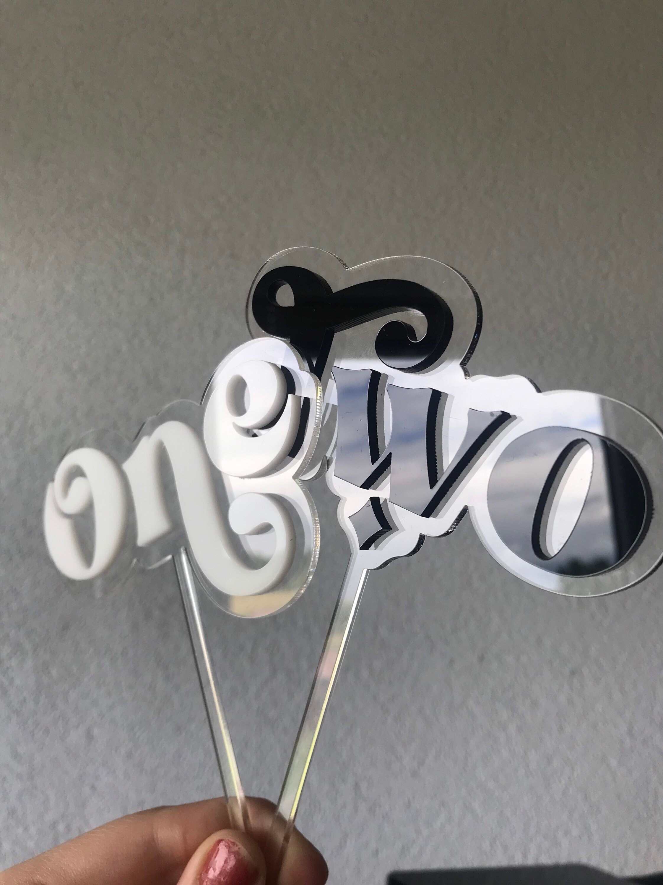 Acrylic Number Cake Topper, Birthday Cake Topper, One Cake Decorr ...