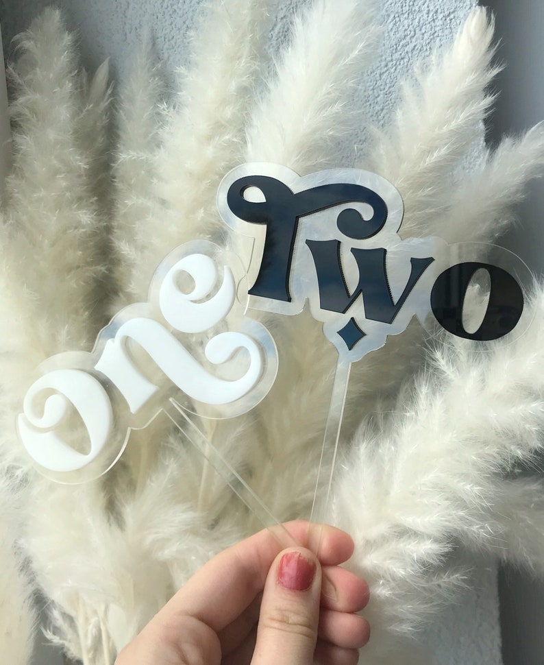 Acrylic Number Cake Topper Birthday Cake Topper One Year - Etsy
