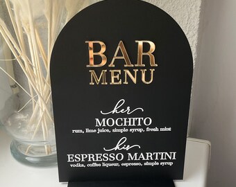 Acrylic Bar Sign Black - Etsy