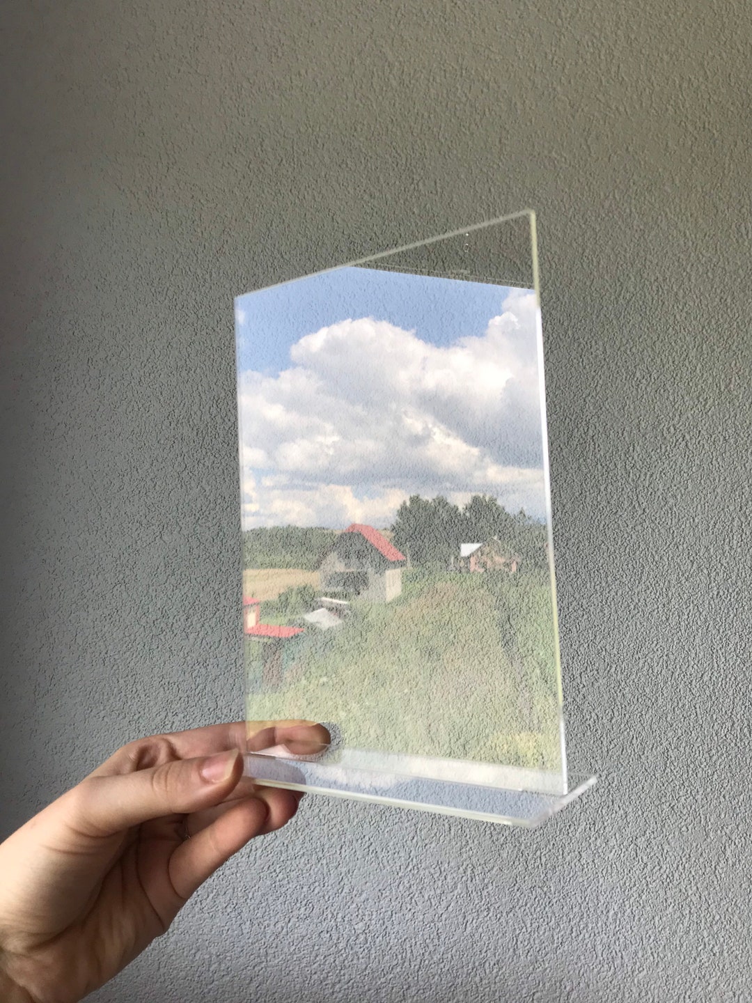 Acrylic Blank Table Sign, Clear Sign With Stand, Rectangle Acrylic ...