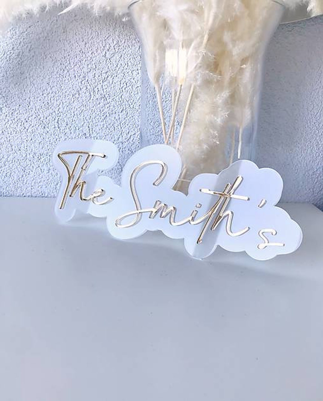 Last Name Wedding Sign, Custom Gold Sign Acrylic, Personalized Sign ...