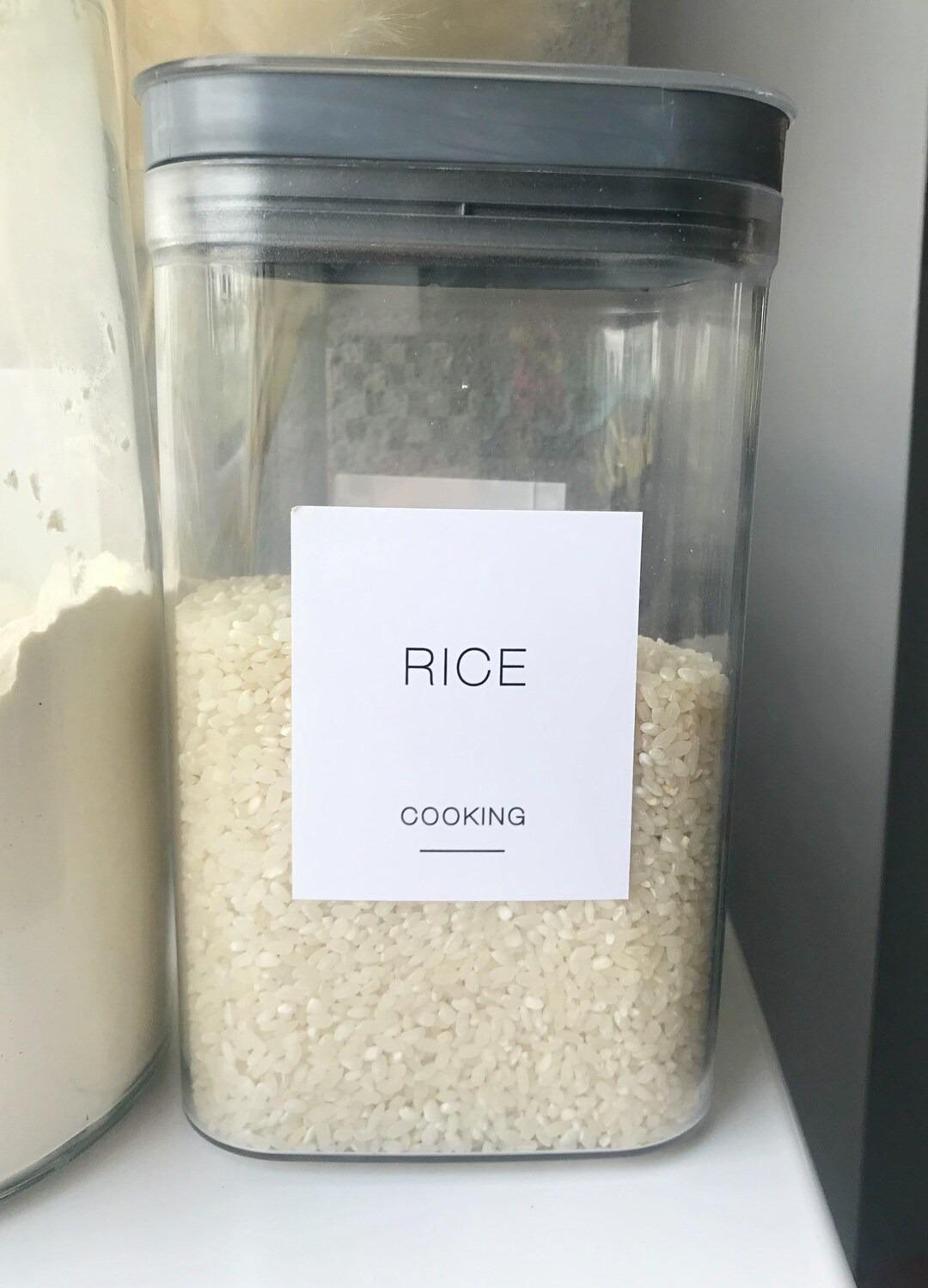 Black and White Kitchen Food Labels Minimalist Kitchen Labels Tags Food ...