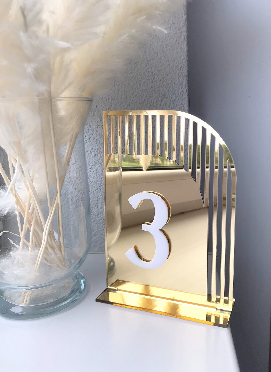 Acrylic Table Numbers Gold White Black Silver Wedding Table - Etsy