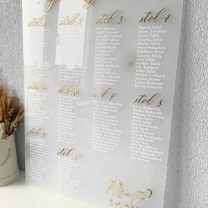 Acrylic Custom Seating Chart Sign, Wedding Welcome Sign, Personalized ...