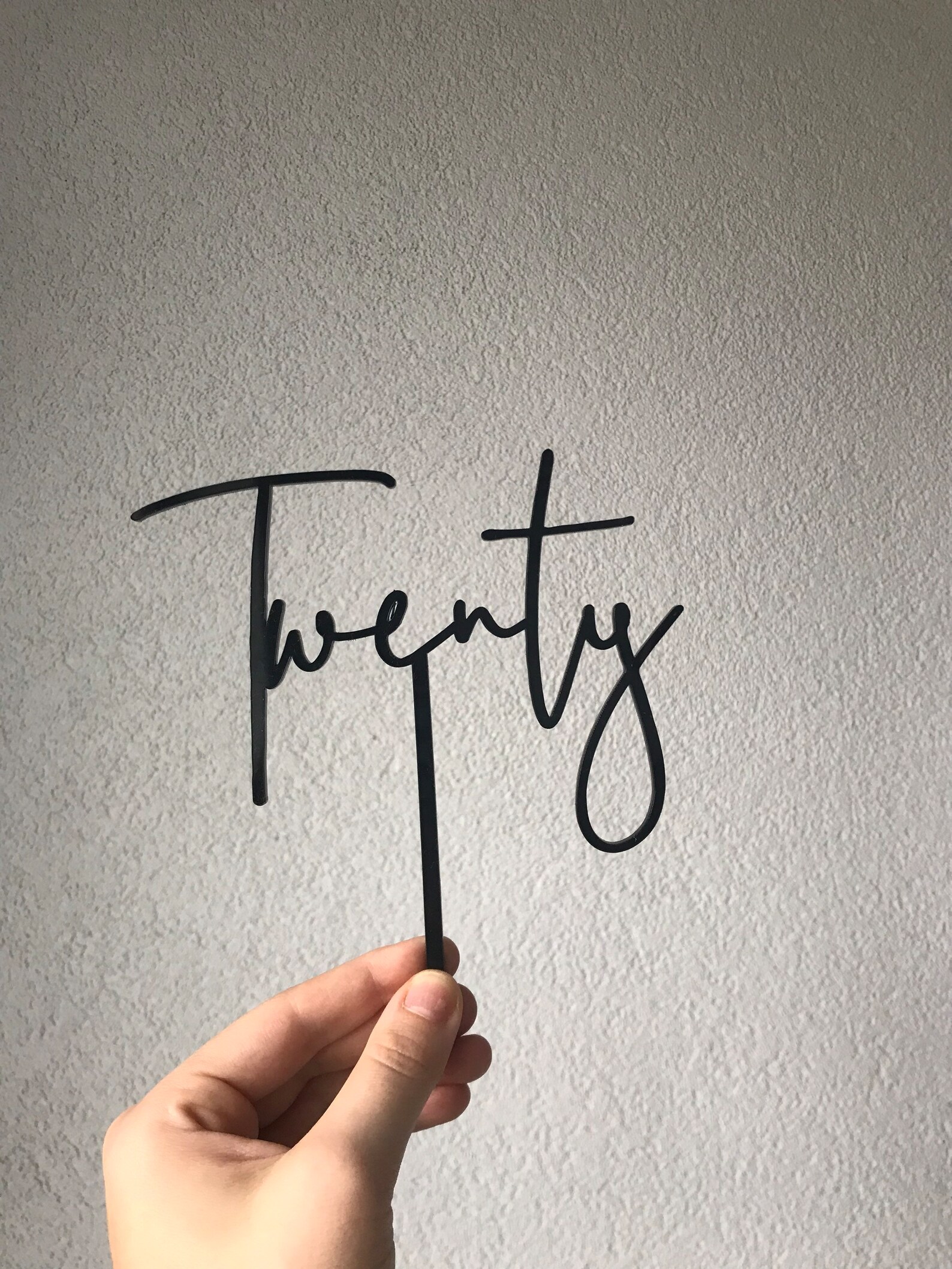 Acrylic Written Number Cake Topper, Twenty Cake Topper, Thirty Acrylic ...