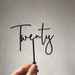 Acrylic Written Number Cake Topper, Twenty Cake Topper, Thirty Acrylic ...