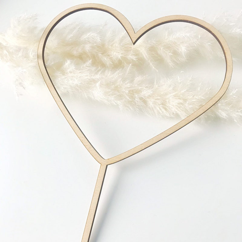 Heart Cake Topper - Etsy