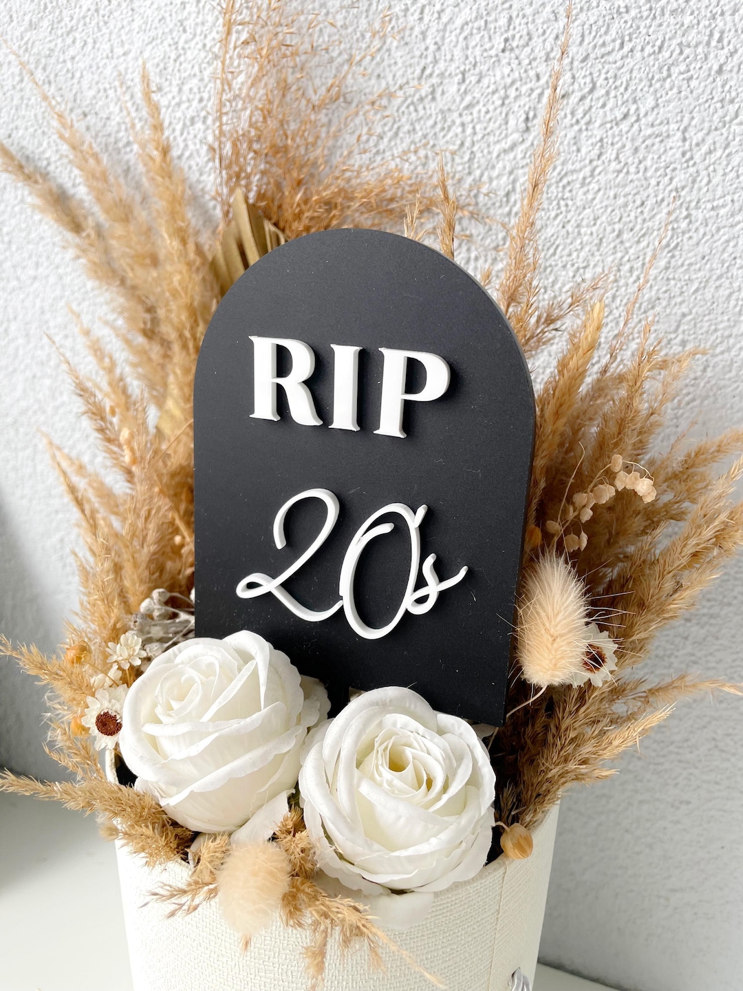 Rip Twenties Cake Topper, Custom Year Heart Cake Charm, Rip Thirties ...