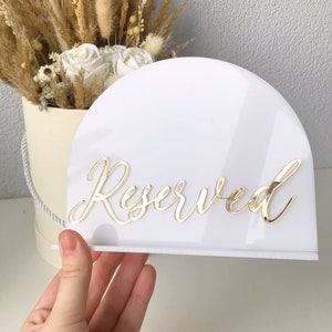 Acrylic Arch Reserved Stand, Arch Reserved Sign, Acrylic Wedding Table ...