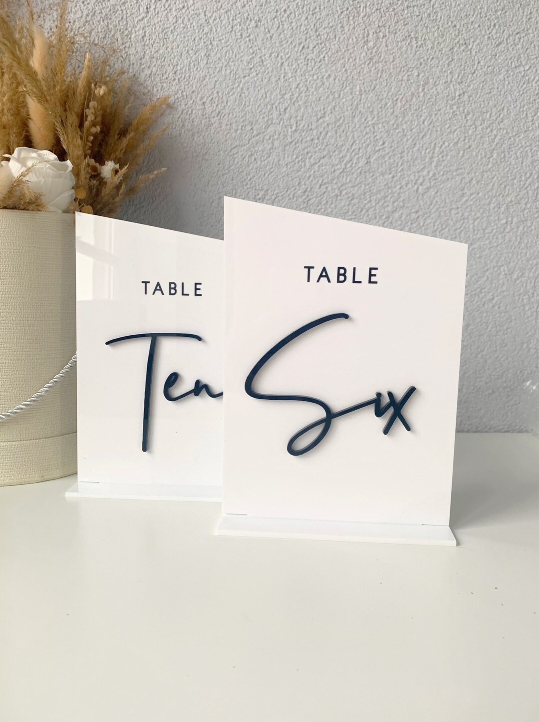 Modern Wedding Table Numbers, Slanted Black and White Table Numbers ...
