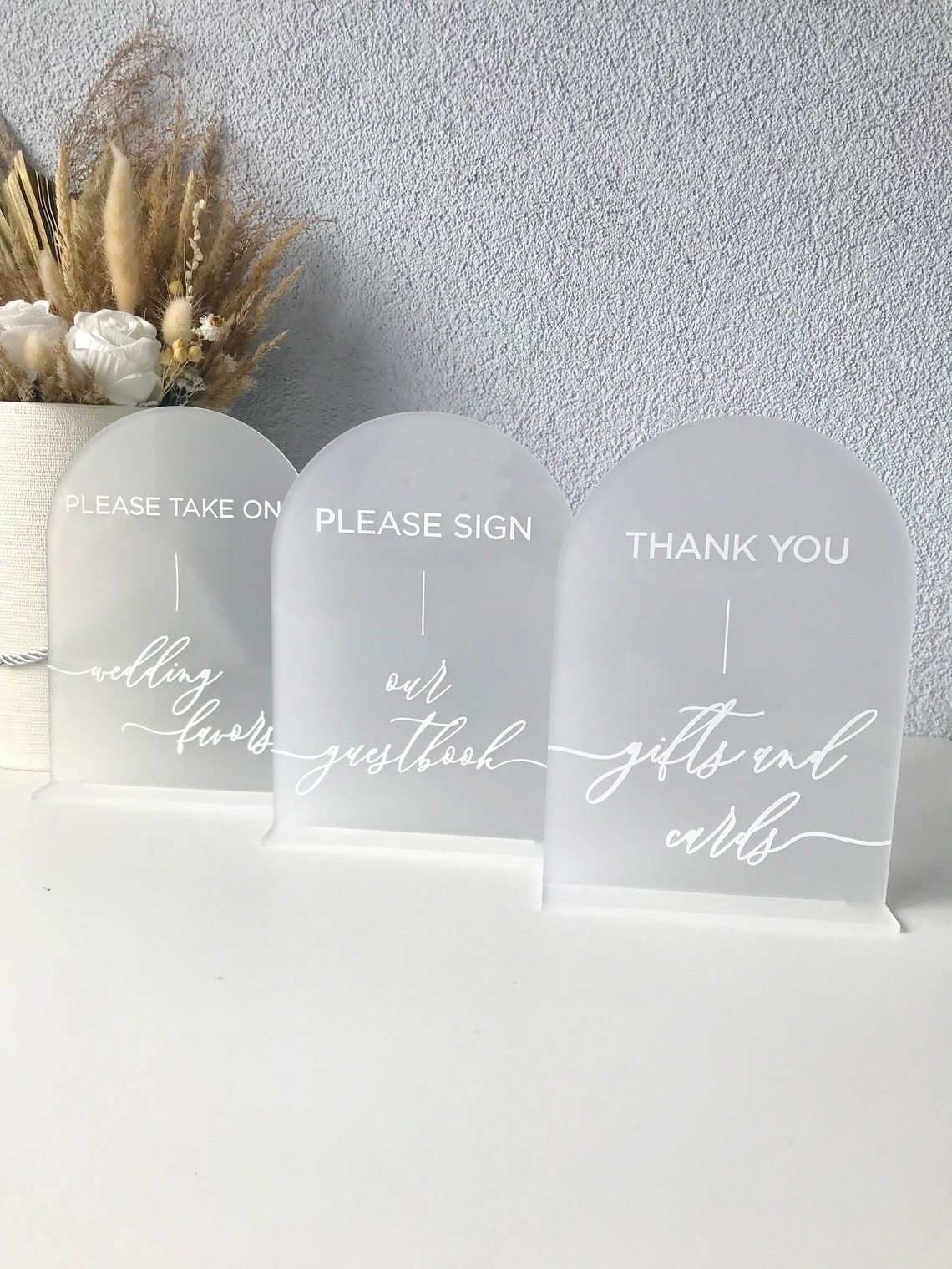 Acrylic Wedding Favors Sign, Arch Wedding Favours Decor, Ceremony ...