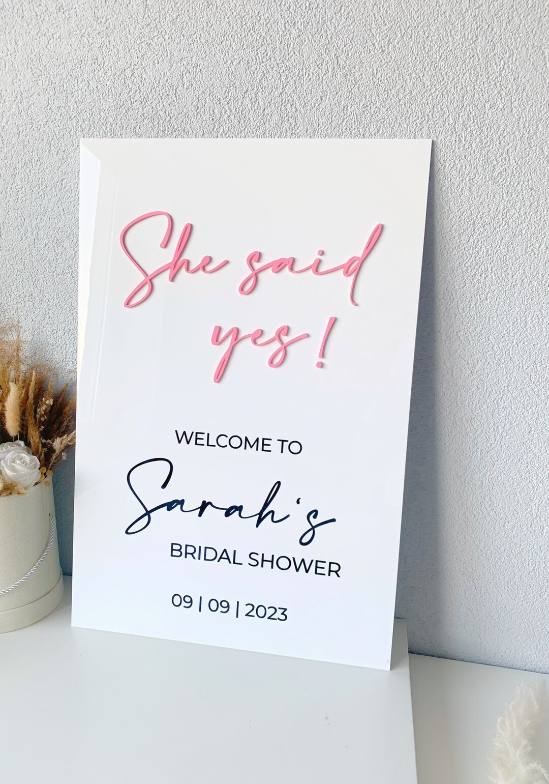 Acrylic Custom Welcome Sign, Bachelorette Signage, Pesronalized ...