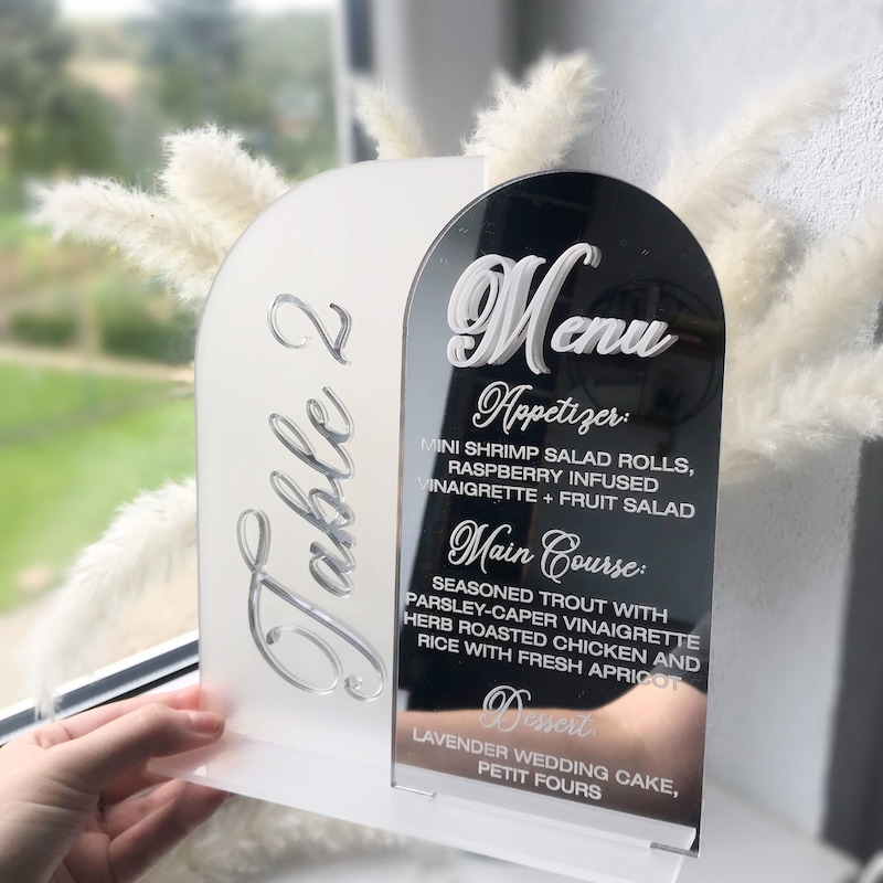 Acrylic Menus - Etsy