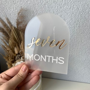 Baby Acrylic Arch Milestones, Gold Milestones, Acrylic Boho Baby ...