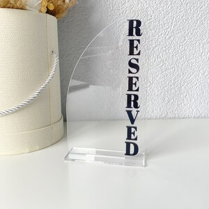 Wedding Reserved Sign, Acrylic Weserved Sign, Arch Reserve Sign, Unique ...