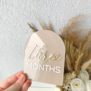 Baby Acrylic Arch Milestones, Gold Milestones, Acrylic Boho Baby ...
