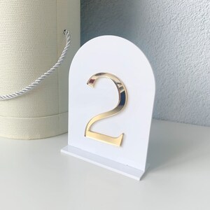 Acrylic Wedding Table Number, Acrylic Gold Table Number, Arch Table ...