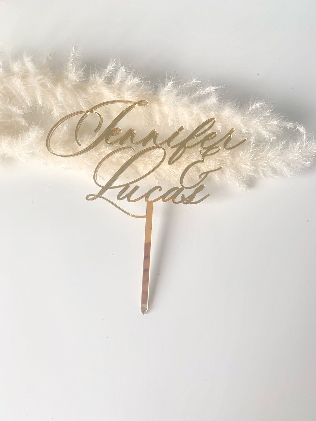 Acrylic Cake Topper With Name, Custom Wedding Cake Decor, Personalized ...