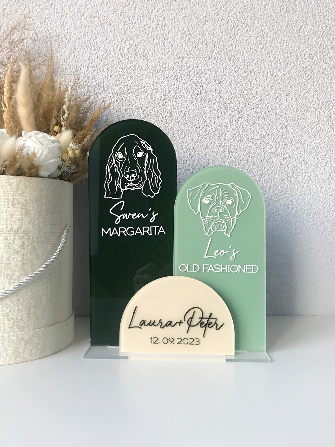 Custom Wedding Bar Menu Dogs Dirnk Menu Acrylic Dog Bar Menu - Etsy