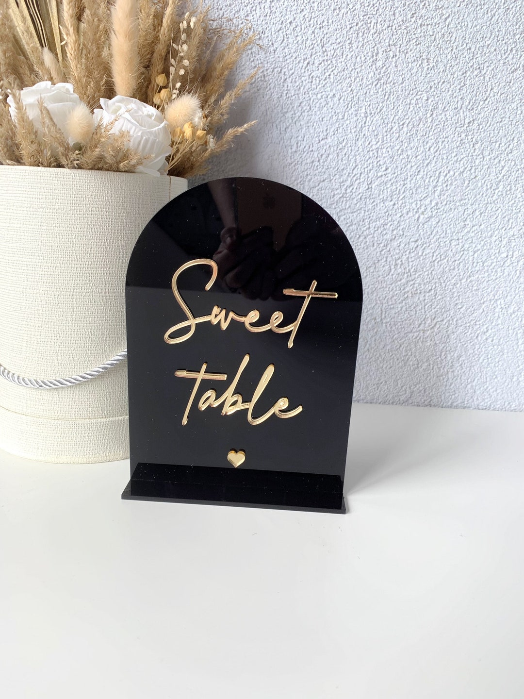 Acrylic Sweet Table Sign, Wedding Candy Bar Sign, Gold Wedding Sign ...