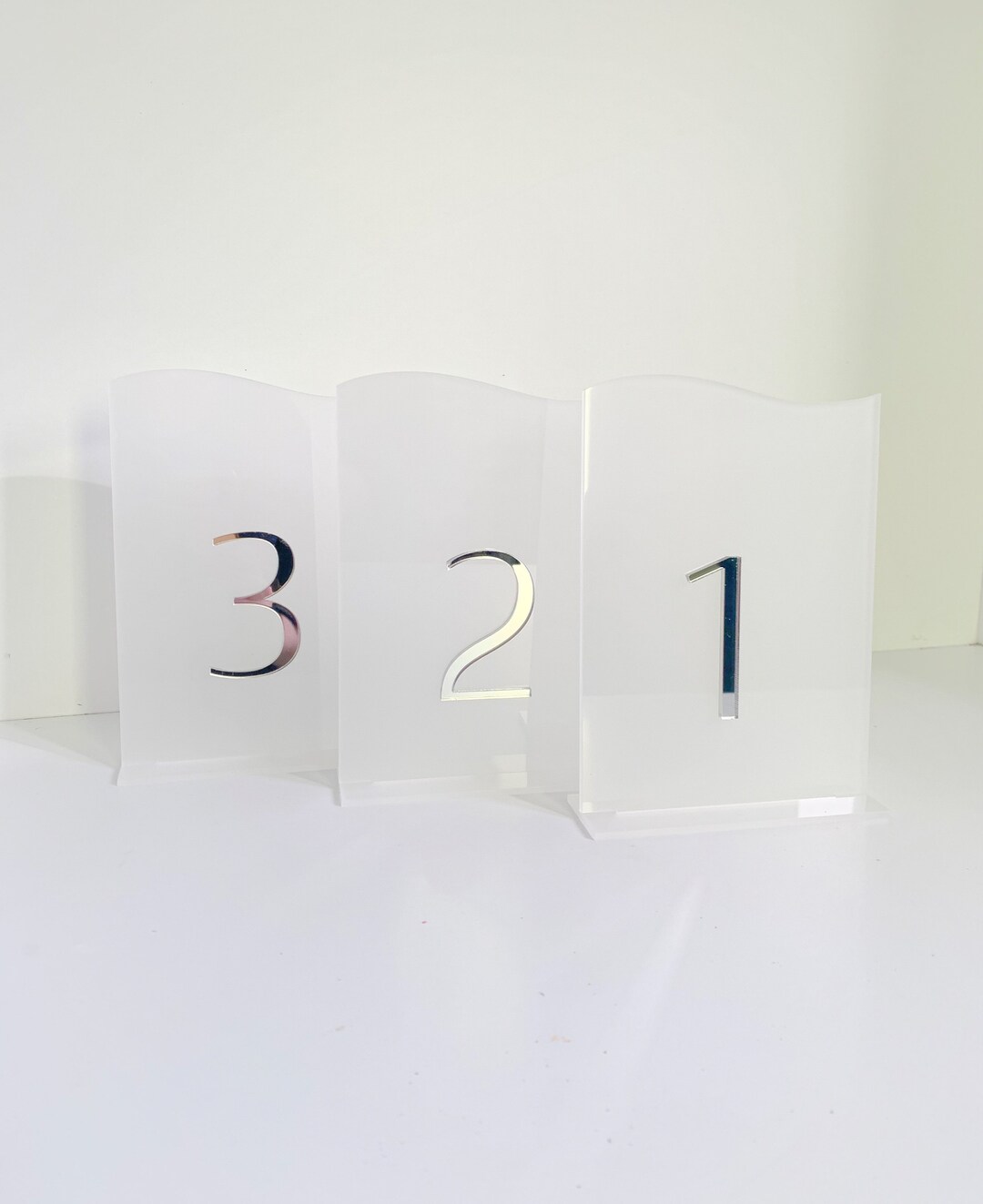 Wedding Table Numbers, Unique Table Signs Slanted Arch Table Numbers ...