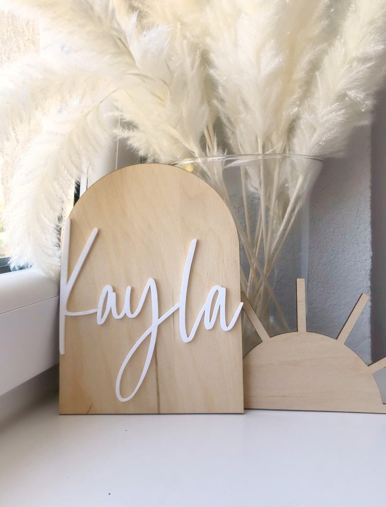 Custom Wooden Arch Kid Sign With Name, Personalized Kids Room Decor ...