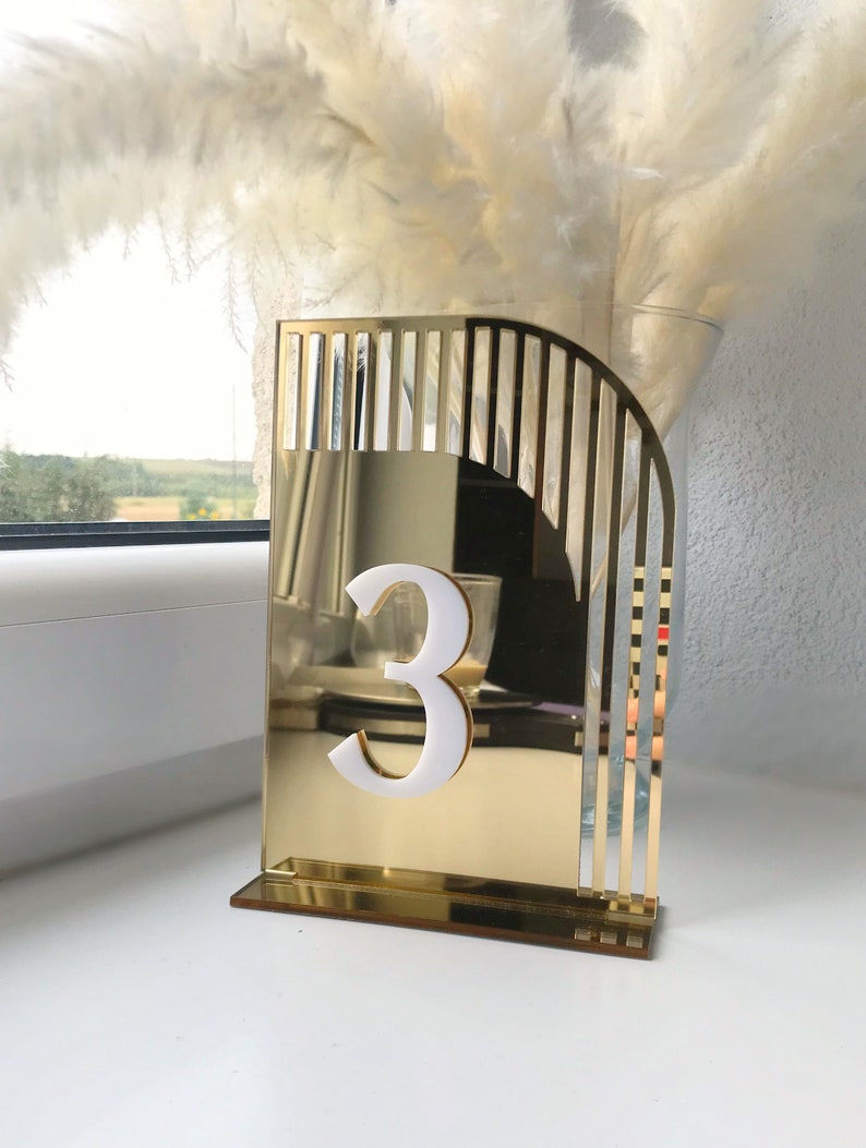 Acrylic Table Numbers Gold White Black Silver, Wedding Table Numbers ...