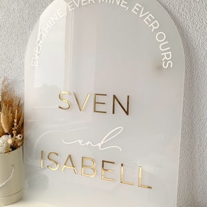 Acrylic Arch Custom Welcome Sign, Custom Wedding Sign, Pesronalized ...