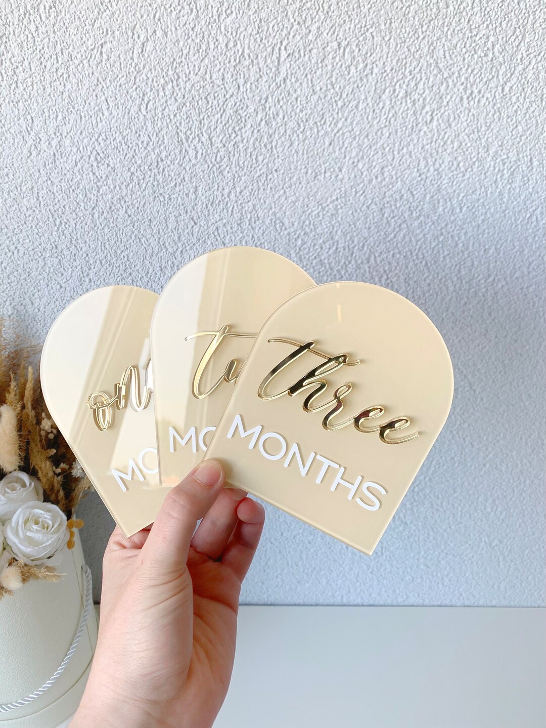 Personalized Baby Acrylic Arch Milestones, Gold Milestones, Acrylic ...