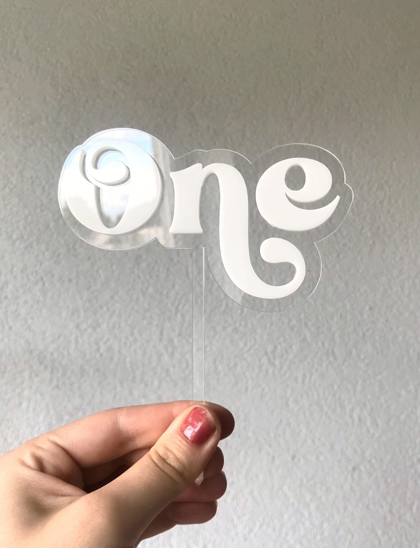 Acrylic Number Cake Topper, Birthday Cake Topper, One Cake Decorr ...