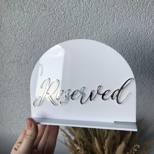 Acrylic Arch Reserved Stand, Arch Reserved Sign, Acrylic Wedding Table ...