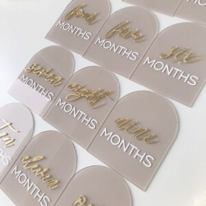 Baby Acrylic Arch Milestones, Gold Milestones, Acrylic Boho Baby ...