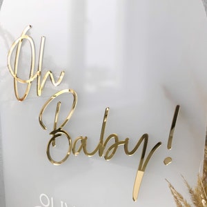 Arch Baby Shower Sign, Arch Baby Shower Table, Acrylic Custom Sign, Oh ...