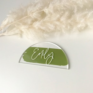 Acrylic Arch Wedding Place Cards, Acrylic Arches Name Cards, Semicircle ...