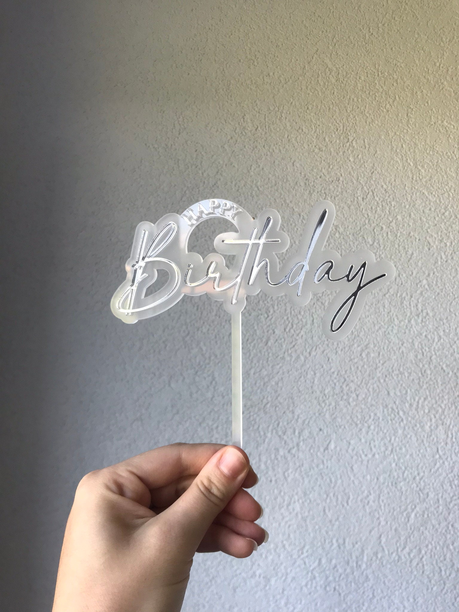 Acrylic Birthday Cake Topper Acrylic Cake Topper Gold - Etsy